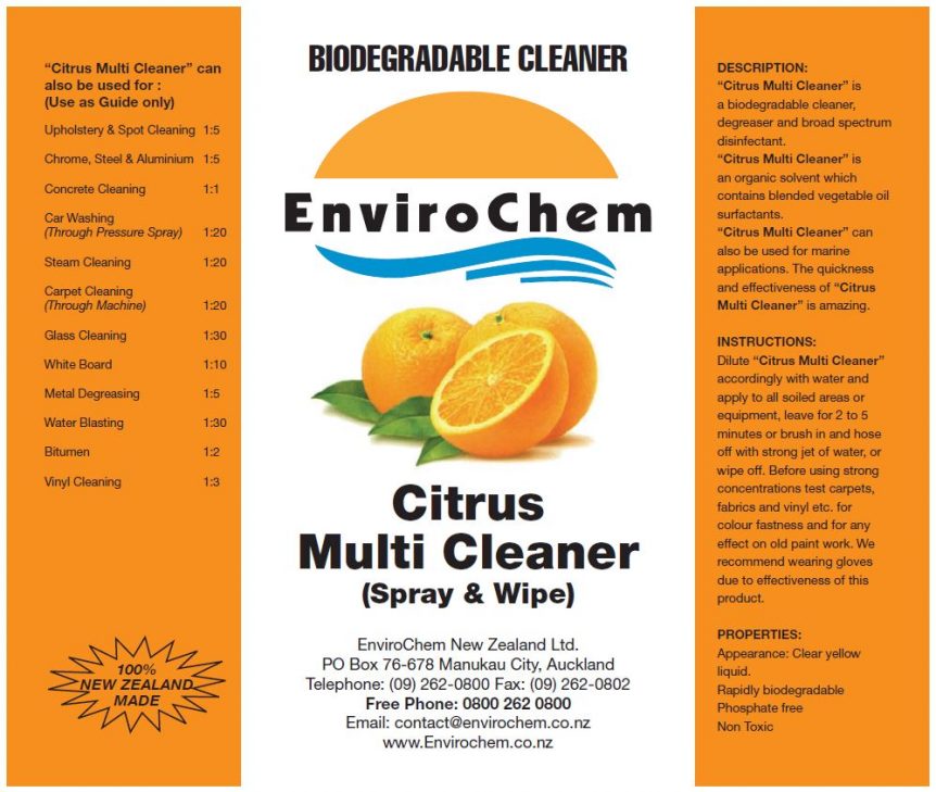 Citrus Cleaner NZ | Envirochem New Zealand